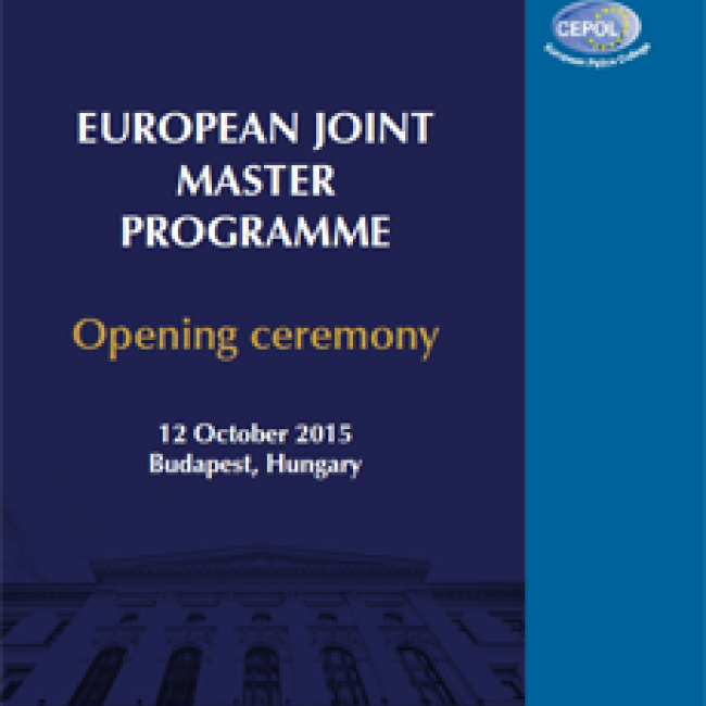 European Joint Master Programme - Opening ceremony | CEPOL