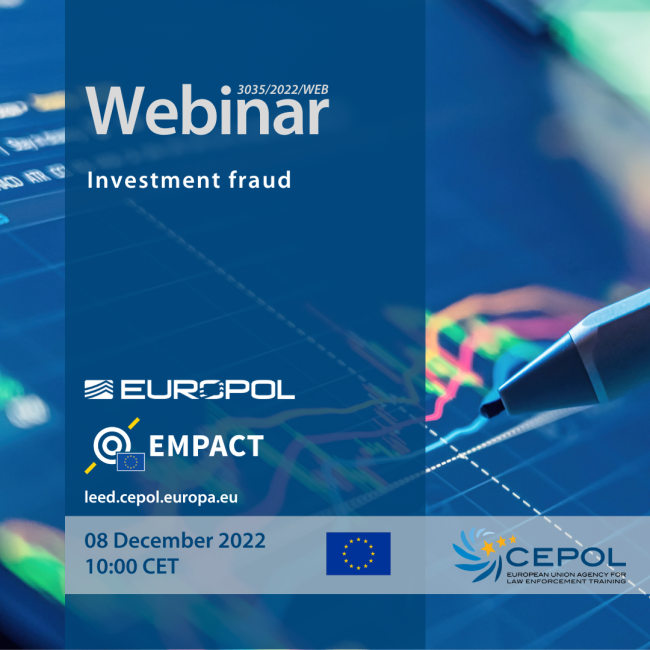 Webinar 3035/2022: Investment fraud | CEPOL