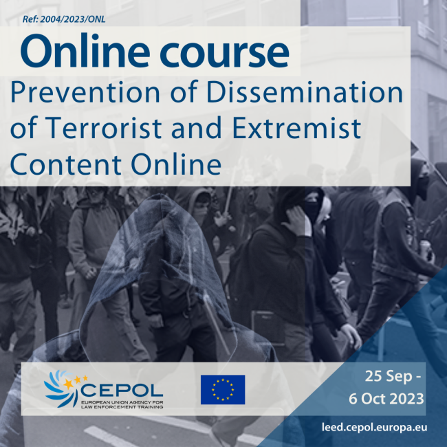 Online Course 2004/2023/ONL: Prevention of Dissemination of Terrorist and Extremist Content ...