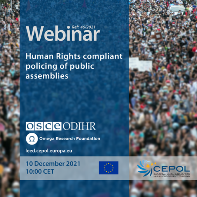 Webinar 46/2021: Human rights compliant policing of public assemblies ...