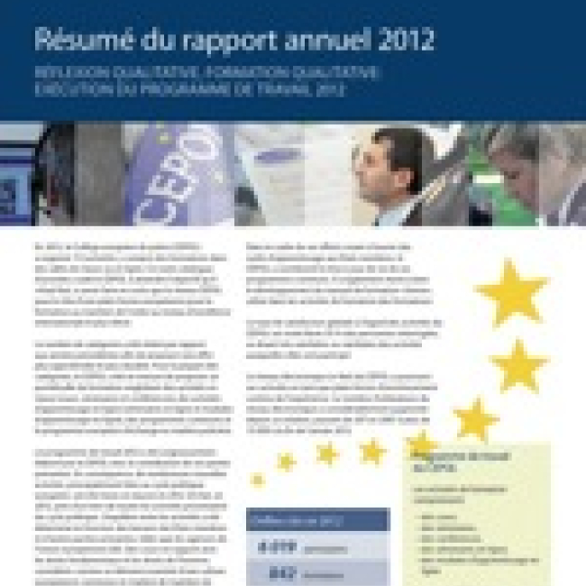 Summary of the Annual Report 2012 - FR | CEPOL